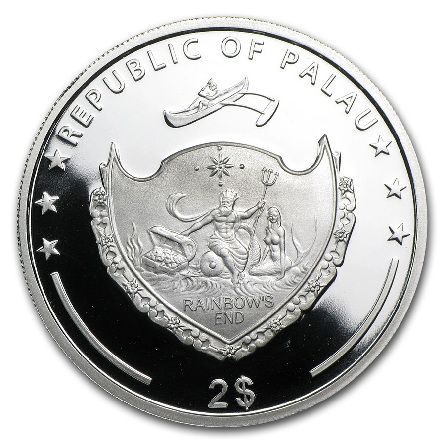 GRASSHOPPER World of Insects Silver Proof Coin $2 Palau 2010