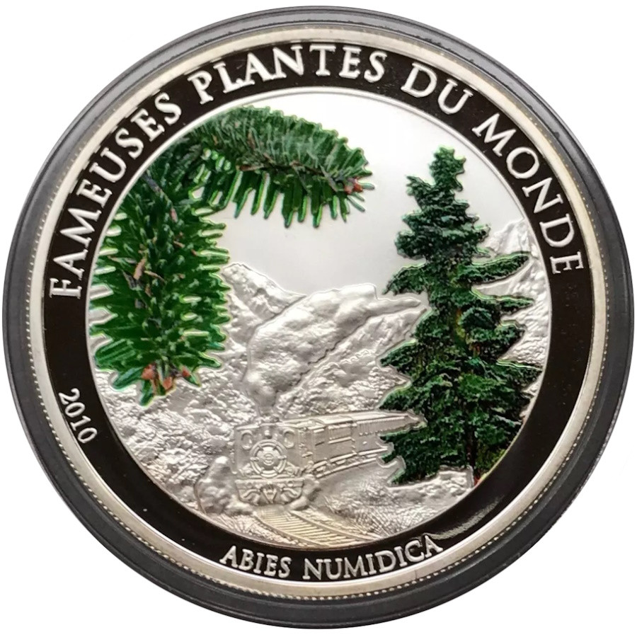 PINE TREE Alpine Smell Proof Silver Plated Coin Benin 2020
