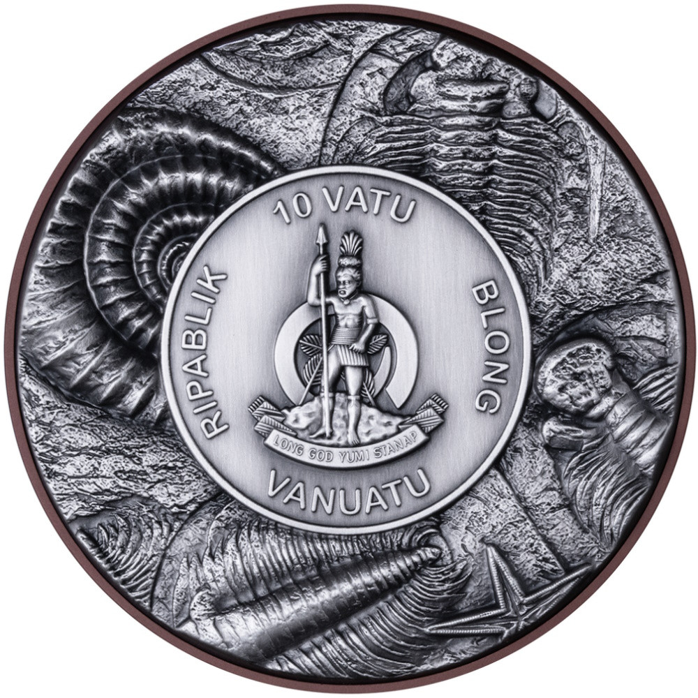 DOUBLE GIANT MEGALODON High Relief Silver w/Copper Coin Vatu 2025