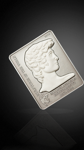 Michelangelo’s David ~Sculptures of the World ~5$ Cook Island Silver Coin