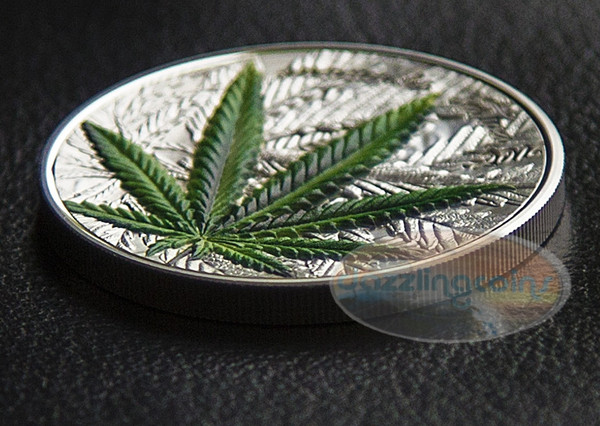 Famous Leaf 1 oz Silver Concave Proof Coin Benin 2016