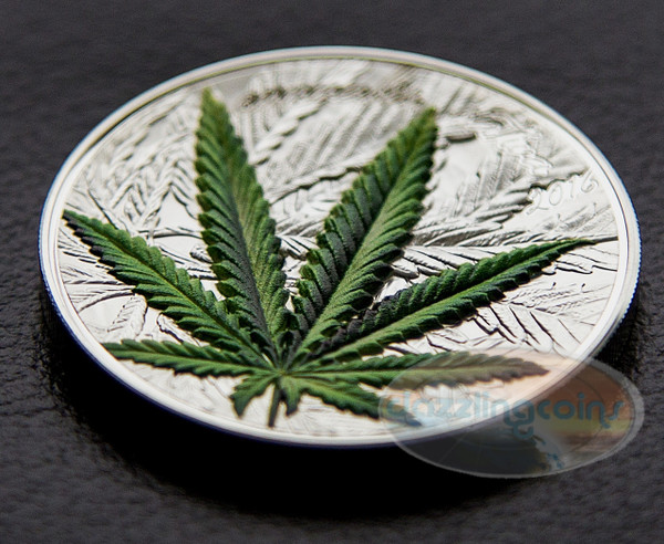 Famous Leaf 1 oz Silver Concave Proof Coin Benin 2016