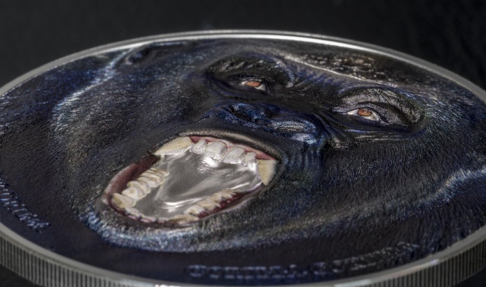 WESTERN GORILLA Rare Wildlife 2 Oz Silver Proof Coin Tanzania 2019