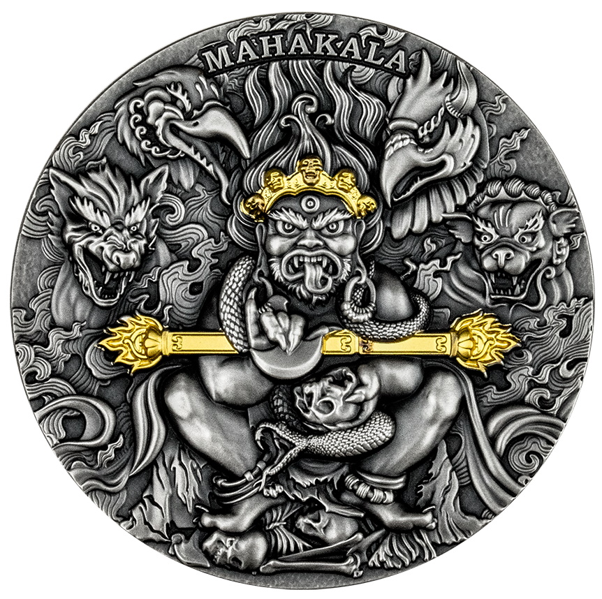 MAHAKALA Gold Plating 2 oz Silver Coin 2000 Francs Cameroon 2020