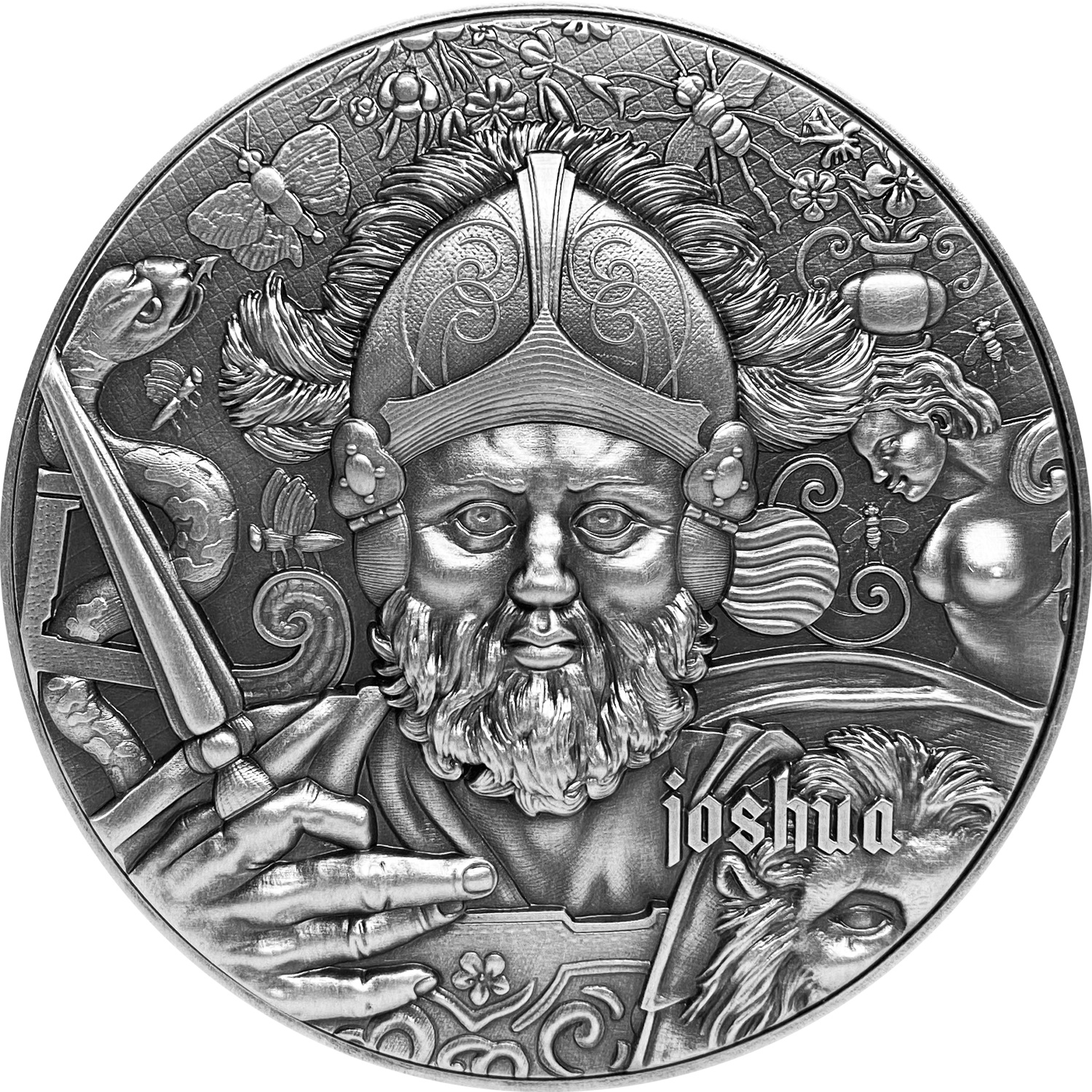 JOSHUA The Nine Worthies Series 2 oz Silver High Relief Coin 2020 Chad