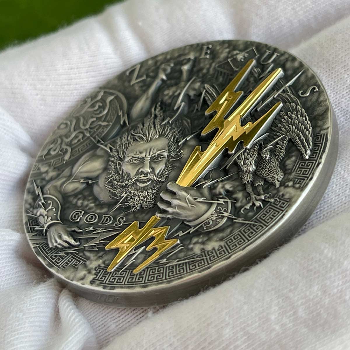 ZEUS King of the Gods 2 oz Silver High Relief Coin Niue 2021