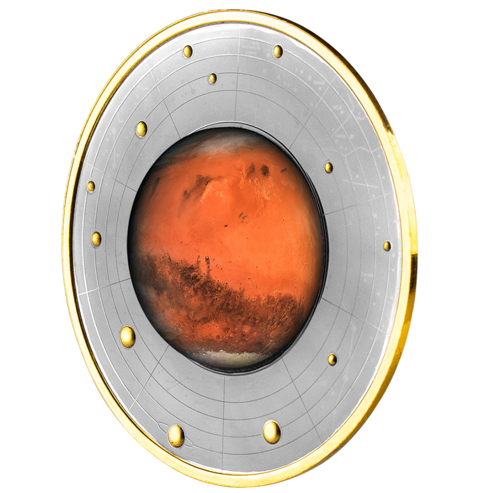 MARS Solar System Silver Proof Coin 500 Francs CFA Cameroon 2021