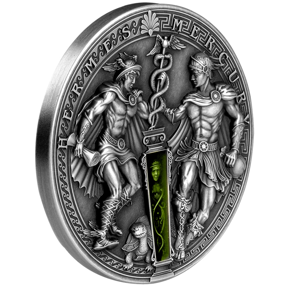 HERMES & MERCURY 2 oz Silver Coin $5 Niue 2022