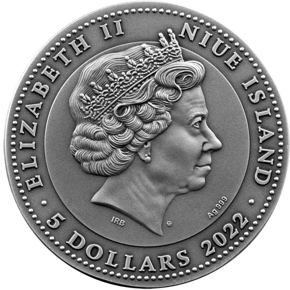 HERMES & MERCURY 2 oz Silver Coin $5 Niue 2022