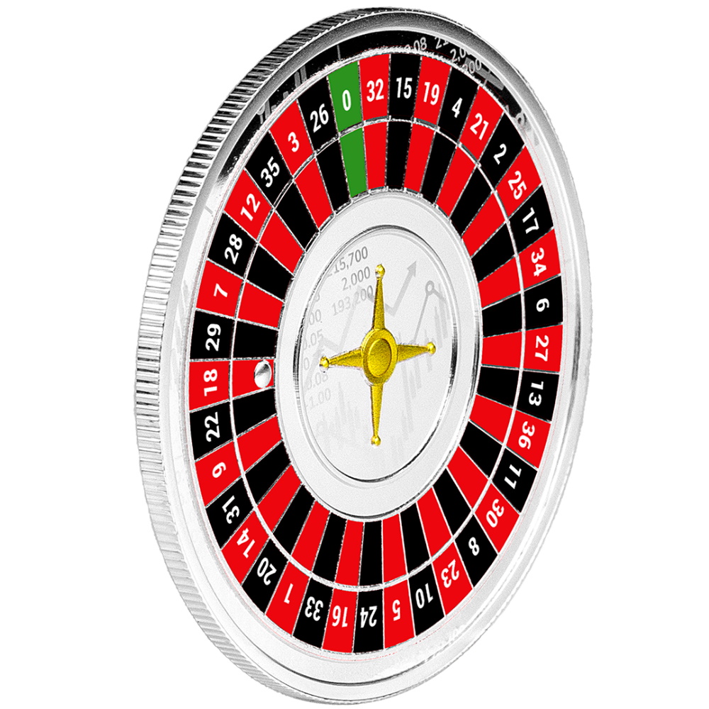 ROULETTE 1 oz Silver Coin 1000 Francs Cameroon 2022