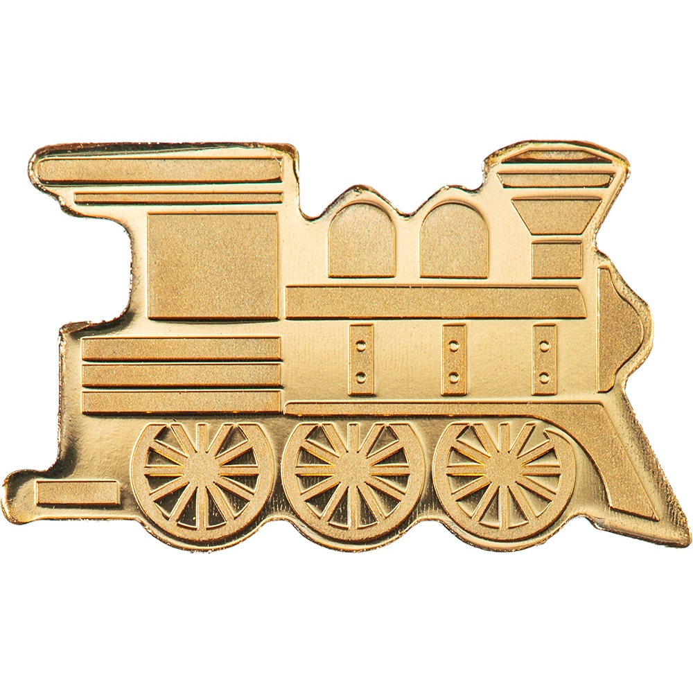 GOLDEN TRAIN 0.5g Gold Silk finish Coin $1 Palau