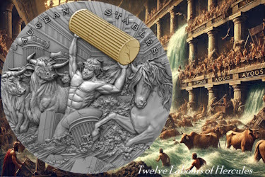 Augean Stables – Twelve Labors of Hercules 2 oz Silver Coin - Dazzling ...