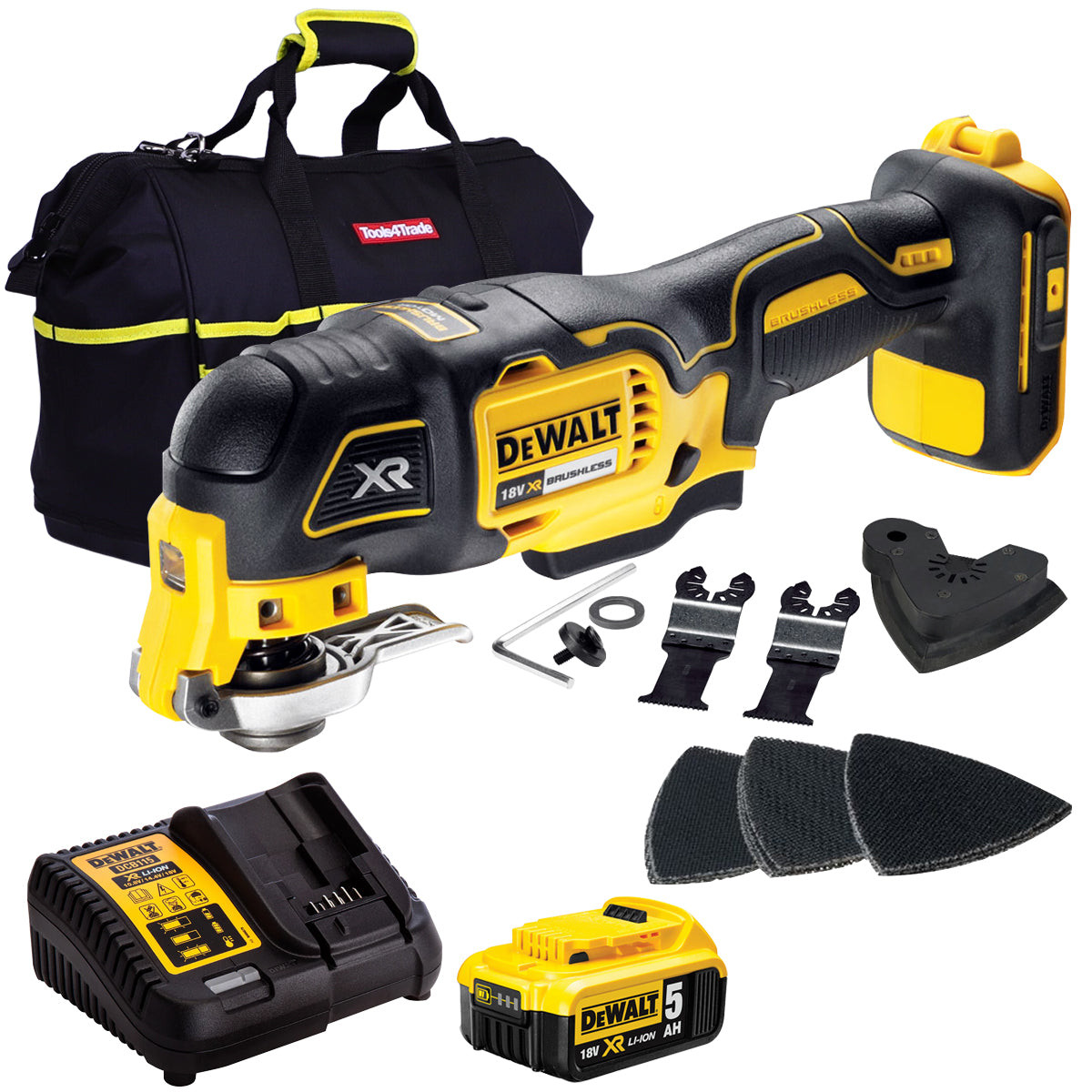 Dewalt DCS355N 18V Cordless Brushless Oscillating Multi-Tool with 1 x 5 ...