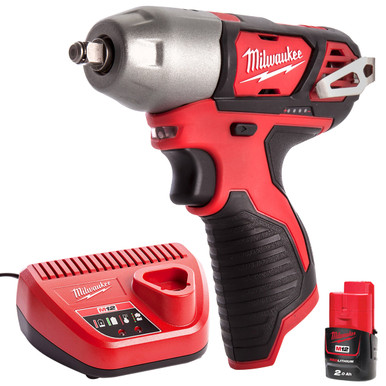 Milwaukee M12 BIW38-0 12V 3/8'' Impact Wrench with 1 x 2.0Ah Battery ...