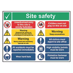 "SITE SAFETY" NOTICE SIGN 600MM X 800MM