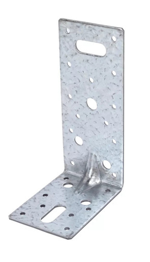 SABREFIX HEAVY DUTY ANGLE BRACKETS GALVANISED 63MM X 90MM 10 PACK