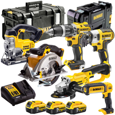 Dewalt 18V 6 Piece Cordless Power Tool Kit with 3 x 5.0Ah Batteries T4TKIT-833 - Monkey Tools