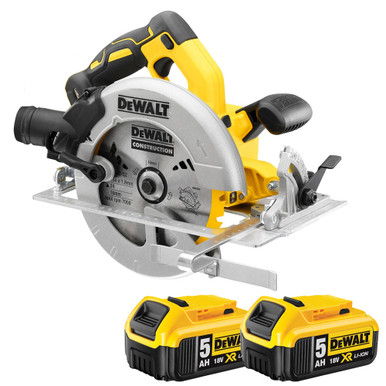DeWalt DCS570N 18V 184mm Brushless Circular Saw with 2 x 5.0Ah ...