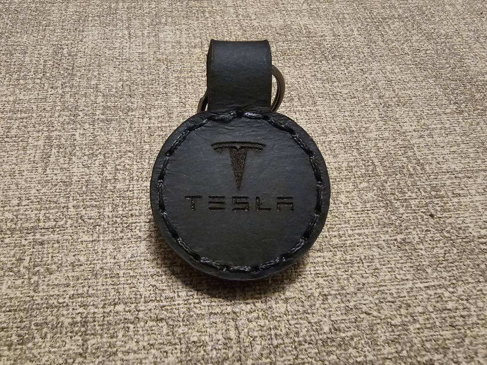 Personalized Leather Smart Key Card Fob for Tesla Model 3 / Y (Made to ...