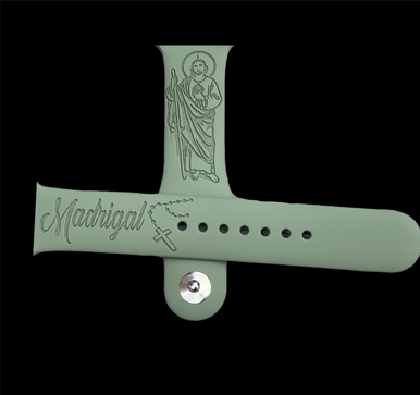 St Jude Thaddeus Watch Band ~ Engraved Silicone Band Compatible w ...