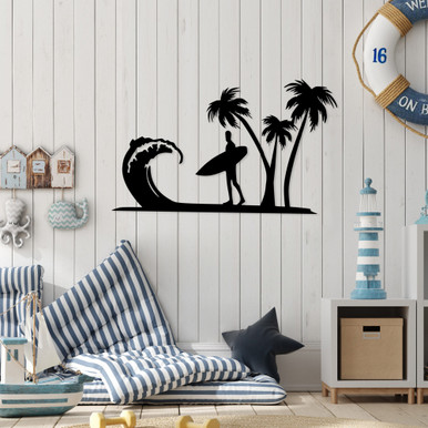 Dekorativni metalni zidni pribor Surfer - BXL.ba