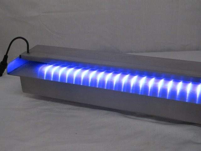 Water Feature Spillway Blade with MULTI-COLOUR LED Light Bar - 600mm Wide