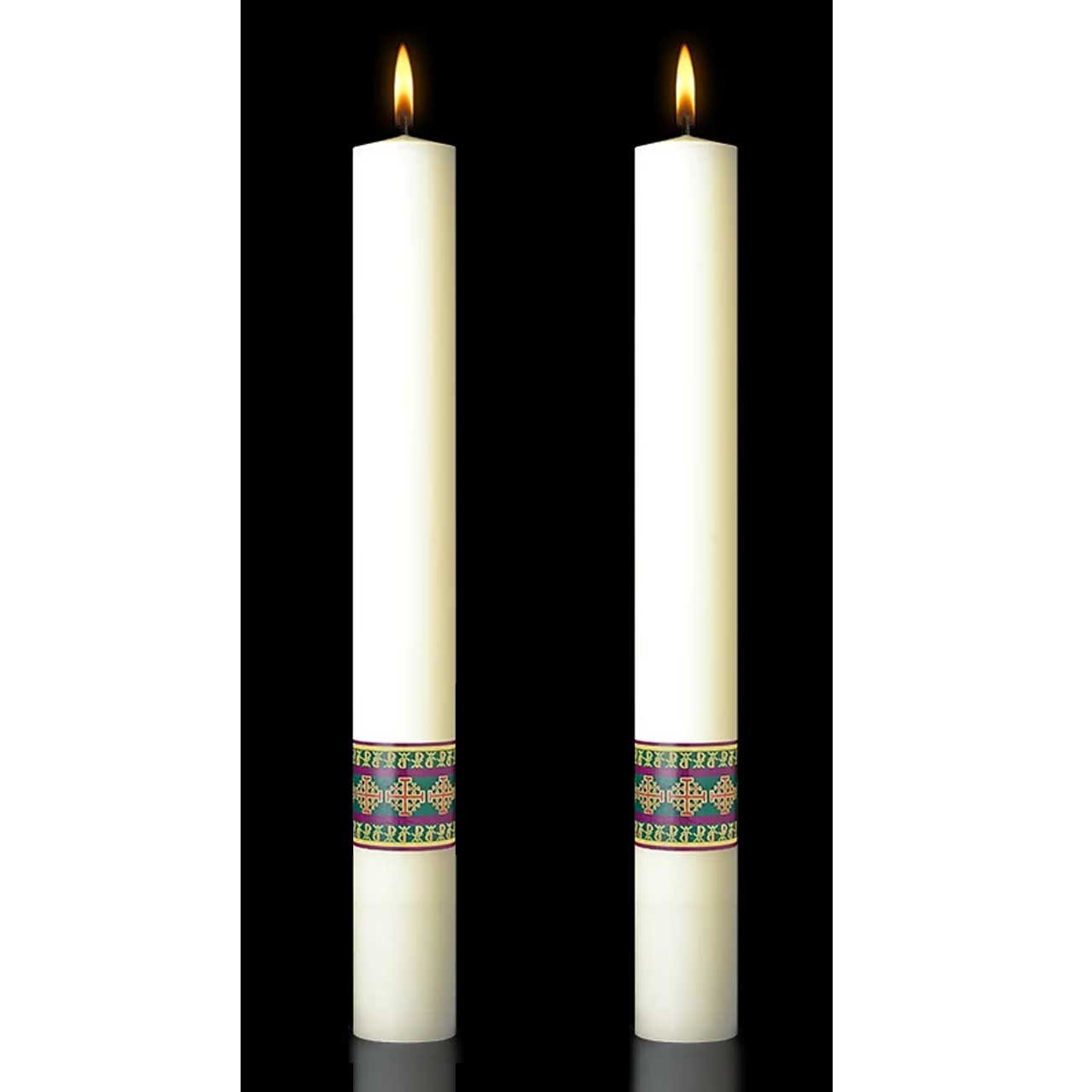 Prince of Peace Complementing Side Candles (Pair) | St. Patrick's Guild