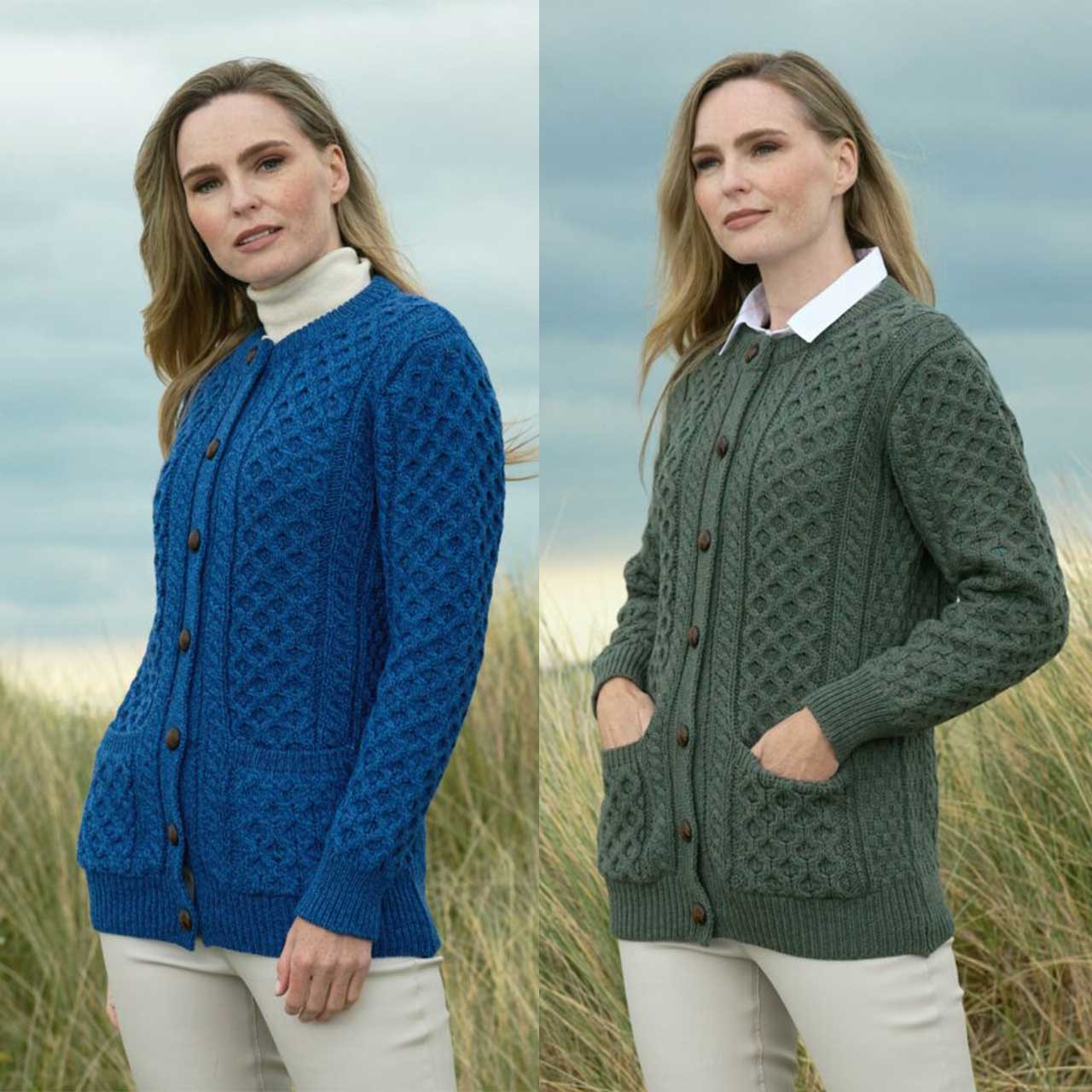 Irish Wool Traditional Cardigan | St. Patrick's Guild