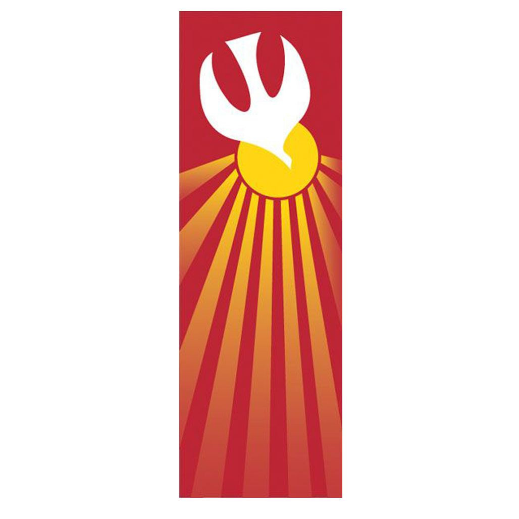 7115 Holy Spirit Church Banner 3' x 10' Red | St. Patricks Guild