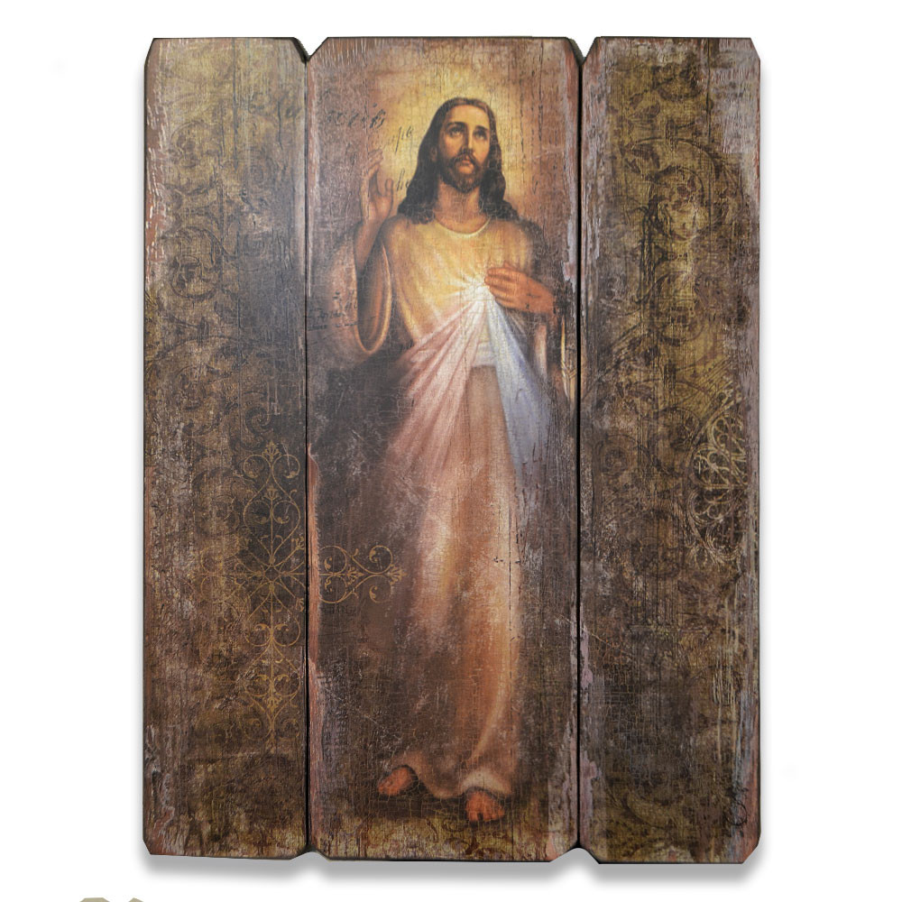Divine Mercy Wall Plaque 26IN | St. Patricks Guild