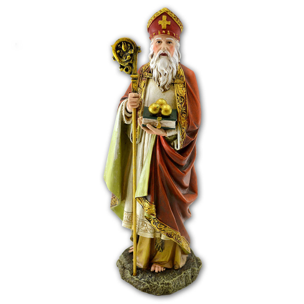 St Nicholas 10.5 Inch Resin Statue | St. Patrick's Guild