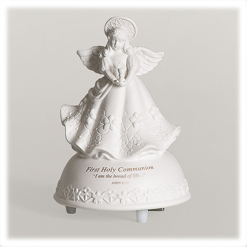 Music Box First Communion Musical Angel Figurine | St. Patrick's Guild