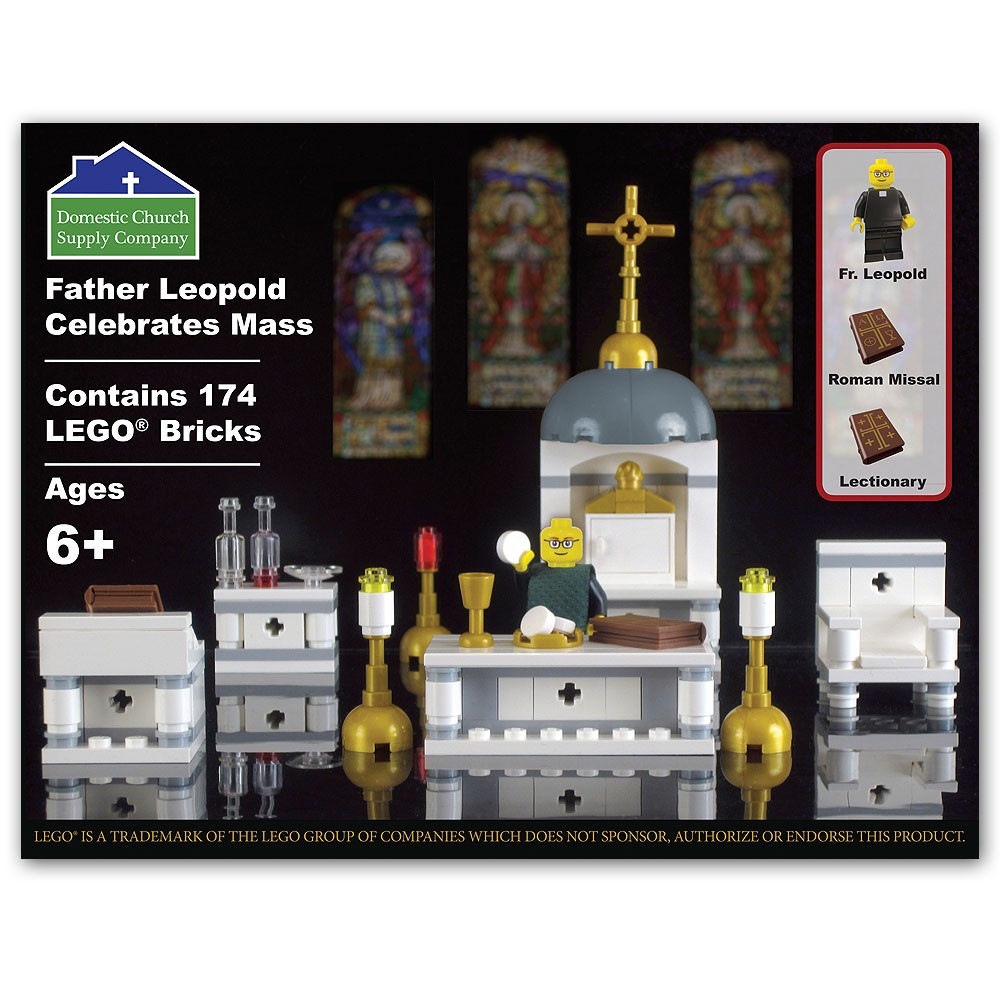 Father Leopold Celebrates Mass Religious Lego Set | St. Patrick's Guild
