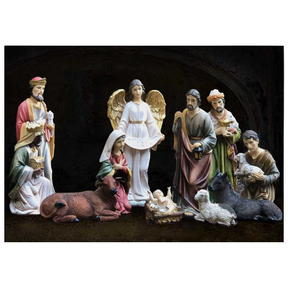 20" 53314 Outdoor or Indoor 12pc Fiberglass Nativity Set| St. Patrick's ...