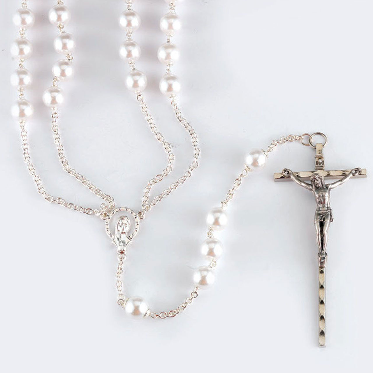 Silver Wedding Lasso Rosary | St. Patrick's Guild