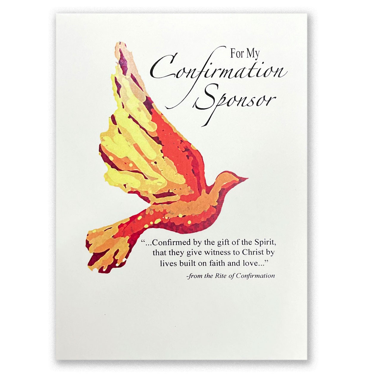 Confirmation Sponsor Thank You Card | St. Patrick's Guild