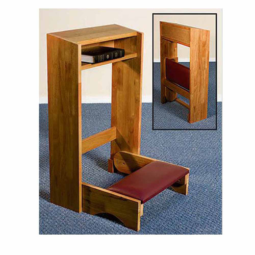2455 Prie Dieu Confessional Kneeler w/ Aluminum Screen| St. Patricks Guild