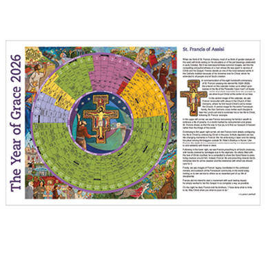 Year of Grace Calendar, 11X17 IN Laminated | St. Patrick's Guild