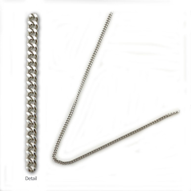 Curb Style 27" Rhodium Endless Chain | St. Patrick's Guild