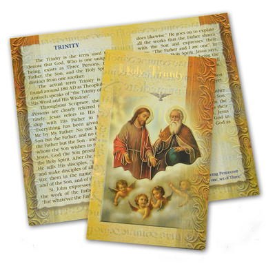 Holy Trinity Mini Lives Holy Card | St. Patricks Guild