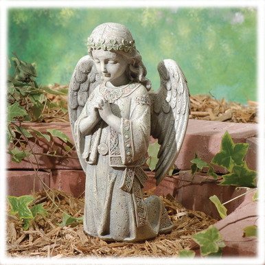 Garden Statue Celtic Kneeling Angel | St. Patrick's Guild