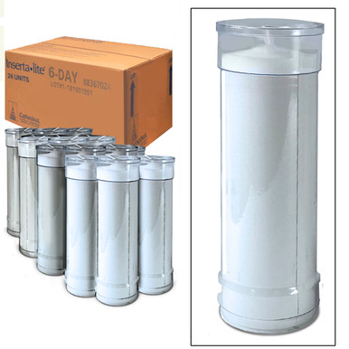 6 Day Inserta-Lite Candles: Case of 24 | St. Patricks Guild