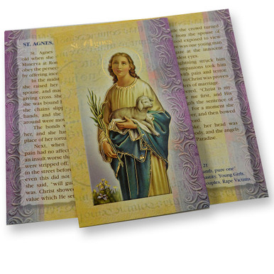 St Agnes Mini Lives Holy Card | St. Patricks Guild