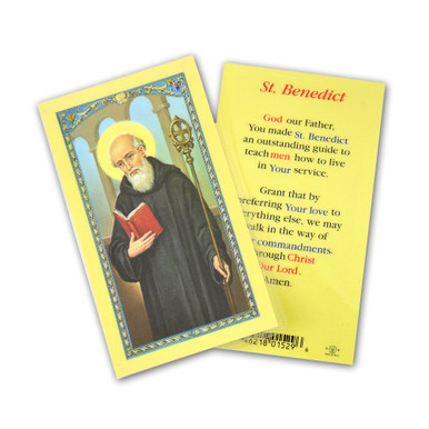 St Benedict Laminated Holy Card | St. Patrick's Guild