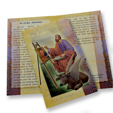 St. Luke Folded Holy Card | St. Patrick's Guild