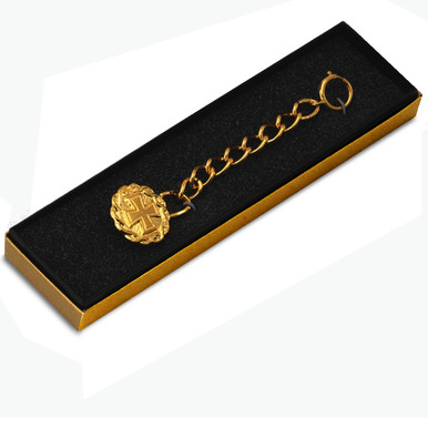 8644G 24K Gold Plate Tabernacle Key Ring | St. Patrick's Guild