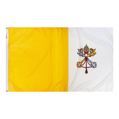 Outdoor Papal Flag with Three Size Options | St. Patrick's Guild