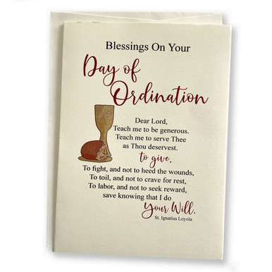 Blessings on Ordination Day Card | St. Patrick's Guild