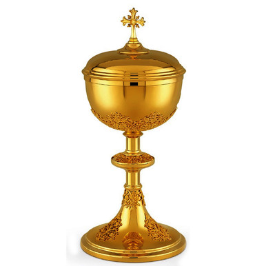10-216 Traditional Ciborium with Lid /24K Gold | St. Patrick's Guild