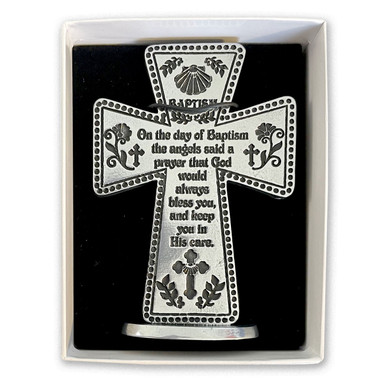 Metal Standing Baptism Cross | St. Patrick's Guild